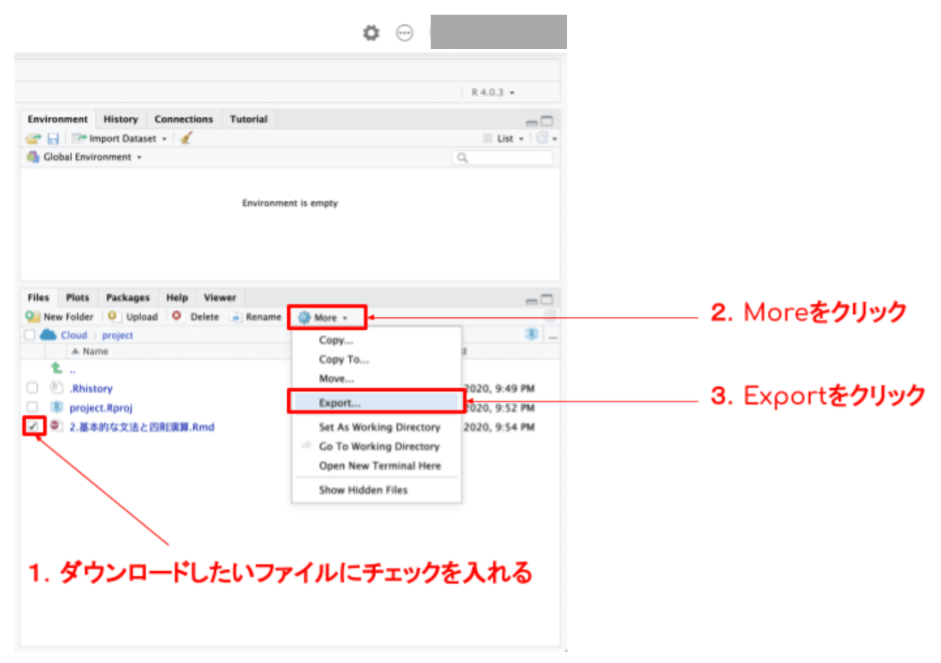 R Studio Cloudの使い方