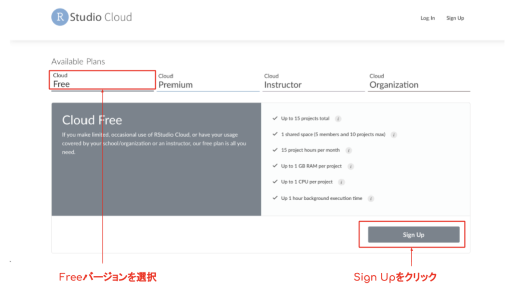 R Studio Cloudの使い方